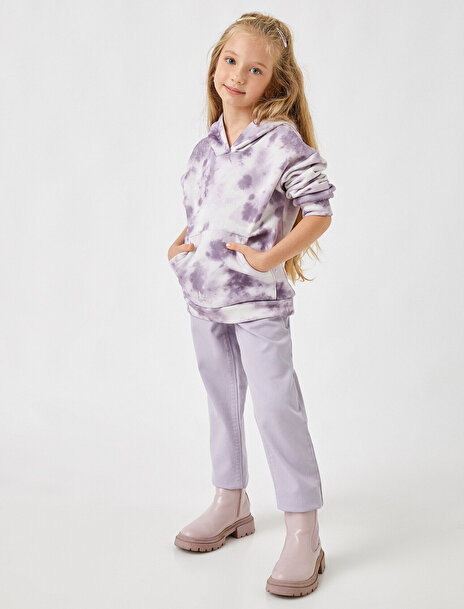 Koton Kız Çocuk Beli Lastikli Pantolon Cepli