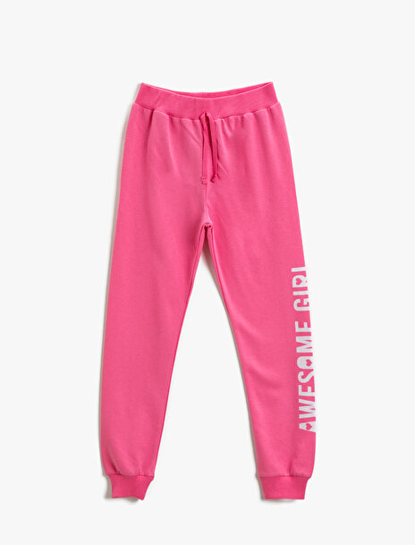 Koton Kız Çocuk Sloganlı Baskılı Eşofman Altı Pamuklu Önden Bağlamalı Koton Kız Çocuk Sloganlı Baskılı Eşofman Altı Pamuklu Önden Bağlamalı