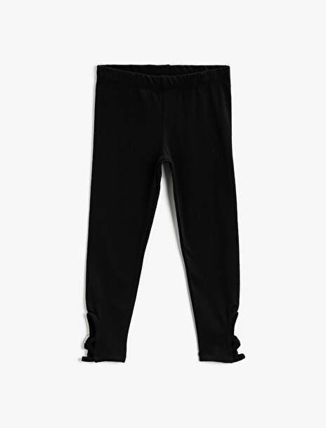 Koton Kız Çocuk Beli Lastikli Tayt Paçası Pencere Detaylı