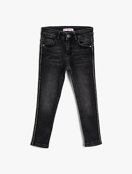 Koton Kız Çocuk Eskitilmiş Jean Pantolon