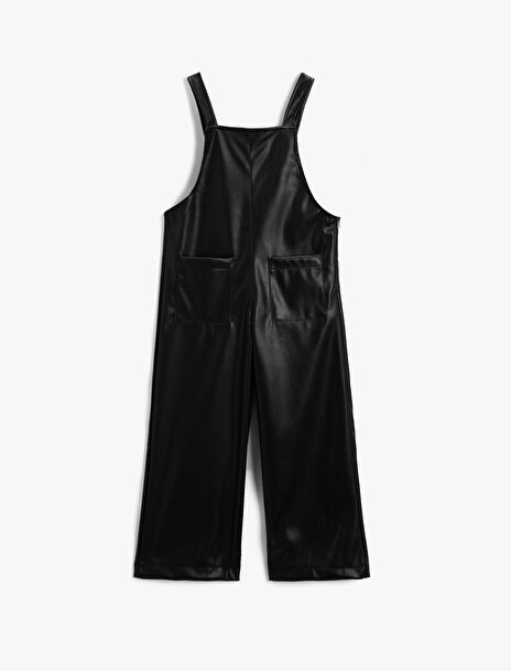 Koton Kız Çocuk Suni Deri Tulum Cepli Askılı