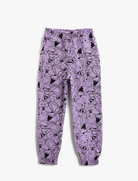 Koton Kız Çocuk Baskılı Lisanlı Jogger Eşofman Altı Pamuklu