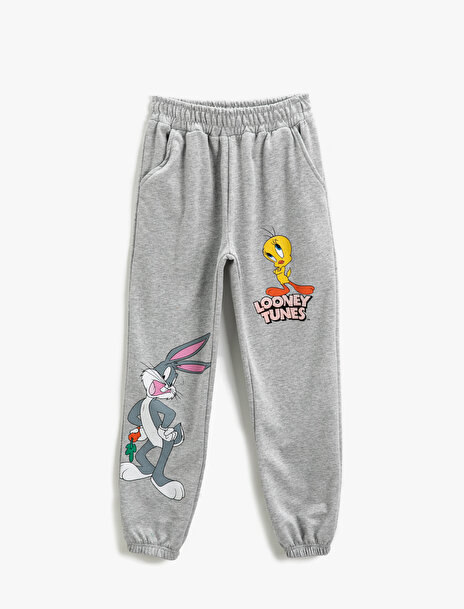 Koton Kız Çocuk Bugs Bunny ve Tweety Lisanslı Baskılı Eşofman Altı Jogger Pamuklu Koton Kız Çocuk Bugs Bunny ve Tweety Lisanslı Baskılı Eşofman Altı Jogger Pamuklu