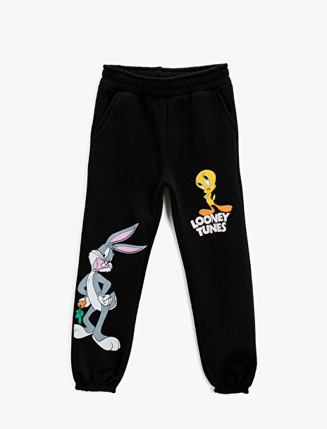 Koton Kız Çocuk Bugs Bunny ve Tweety Lisanslı Baskılı Eşofman Altı Jogger Pamuklu Koton Kız Çocuk Bugs Bunny ve Tweety Lisanslı Baskılı Eşofman Altı Jogger Pamuklu