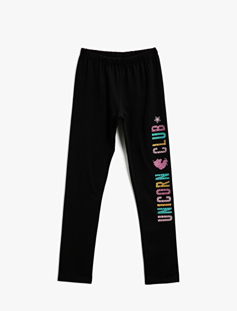 Koton Kız Çocuk Unicorn Baskılı Tayt Beli Lastikli