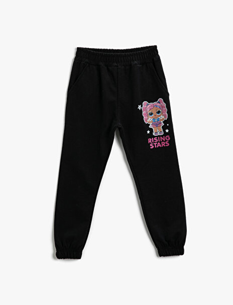 Koton Kız Çocuk Lol Lisanslı Baskılı Jogger Eşofman Altı Pamuklu