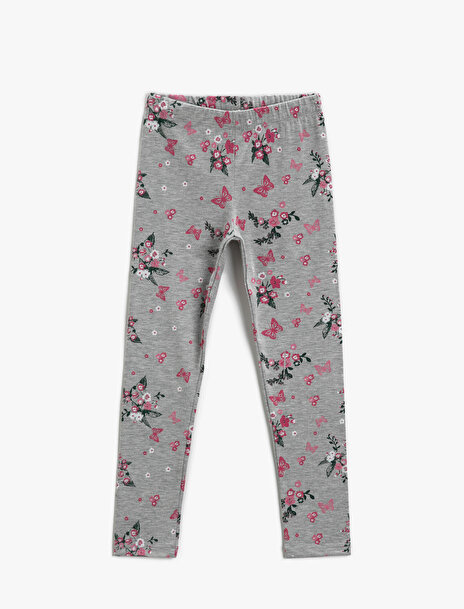 Koton Kız Çocuk Kelebek Baskılı Beli Lastikli Tayt