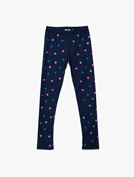Koton Kız Çocuk Puantiye Desenli Tayt Pamuklu
