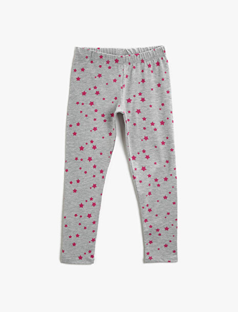 Koton Kız Çocuk Kırmızı Puantiyeli Beli Lastikli Tayt Kız Çocuk