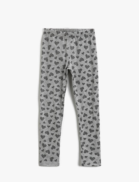 Koton Kız Çocuk Kalp Desenli Beli Lastikli Tayt Koton Kız Çocuk Kalp Desenli Beli Lastikli Tayt