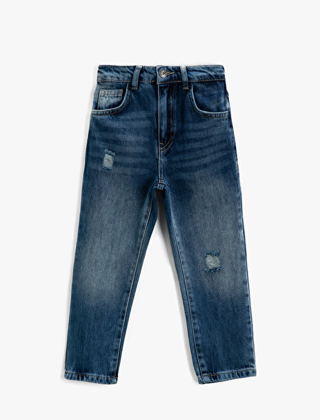 Koton Kız Çocuk Denim Cep Detaylı Kot Pantolon Kız Çocuk