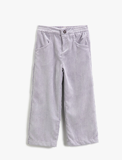 Koton Kız Çocuk Fitilli Bol Pantolon