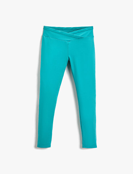 Koton Kız Çocuk Beli Asimetrik Kesim Uzun Tayt