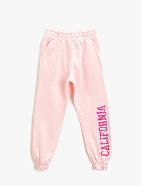 Koton Kız Çocuk California Baskılı Jogger Eşofman Altı Pamuklu Koton Kız Çocuk California Baskılı Jogger Eşofman Altı Pamuklu