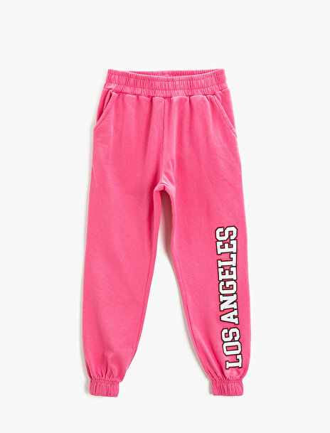Koton Kız Çocuk Los Angeles Baskılı Jogger Eşofman Altı Pamuklu