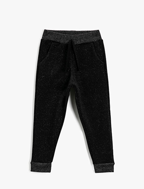 Koton Kız Çocuk Simli Beli Bağcıklı Cepli Jogger Eşofman Altı Koton Kız Çocuk Simli Beli Bağcıklı Cepli Jogger Eşofman Altı
