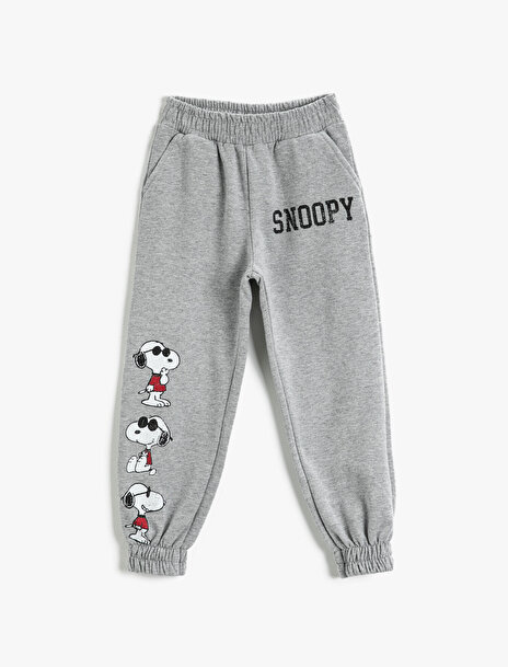 Koton Kız Çocuk Snoopy Lisanslı Baskılı Eşofman Altı Pamuklu