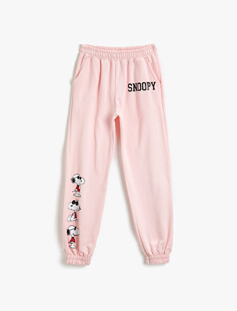 Koton Kız Çocuk Snoopy Lisanslı Baskılı Eşofman Altı Pamuklu