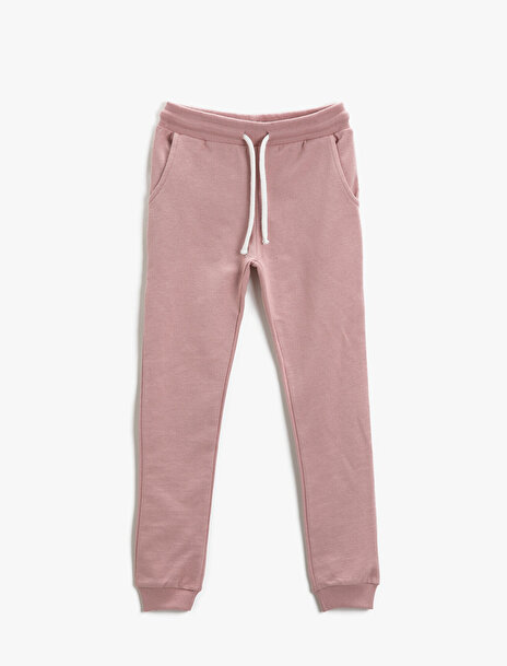 Koton Kız Çocuk Pamuklu Beli Bağcıklı Jogger Eşorfman Altı