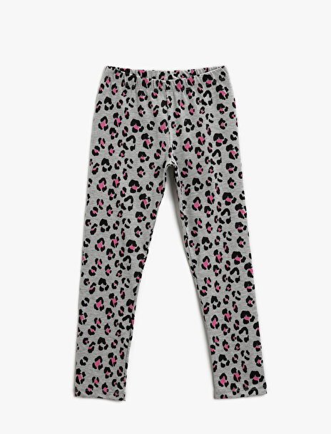 Koton Kız Çocuk Leopar Baskılı Tayt
