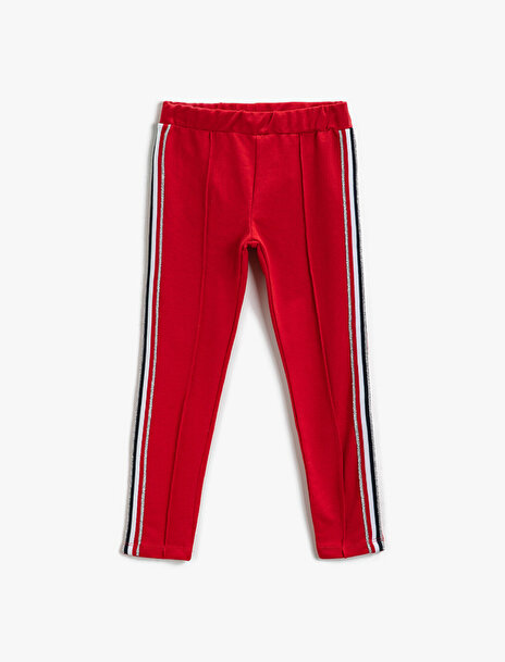 Koton Kız Çocuk Çizgili Skinny Fit Beli Lastikli Tayt