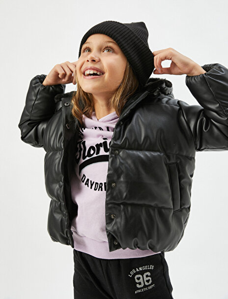 Koton Kız Çocuk Suni Kürk Kapüşonlu Şişme Mont