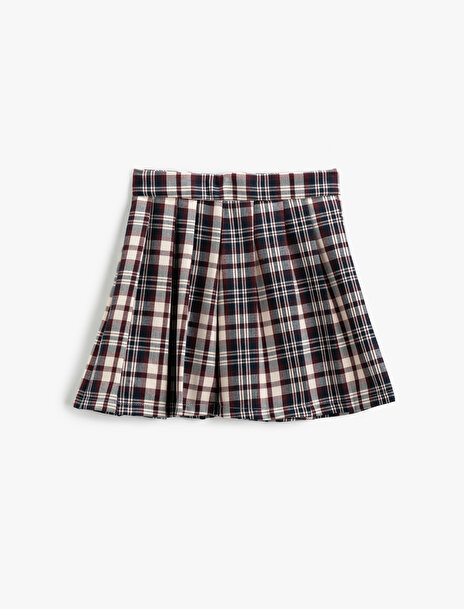 Koton Kız Çocuk Mini Ekose Kolej Etek Pileli Koton Kız Çocuk Mini Ekose Kolej Etek Pileli