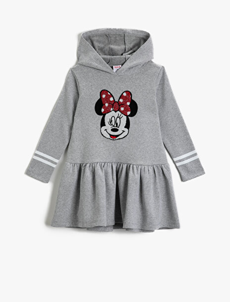 Koton Kız Çocuk Minnie Mouse Lisanslı Baskılı Elbise Kapüşonlu Fırfırlı Koton Kız Çocuk Minnie Mouse Lisanslı Baskılı Elbise Kapüşonlu Fırfırlı