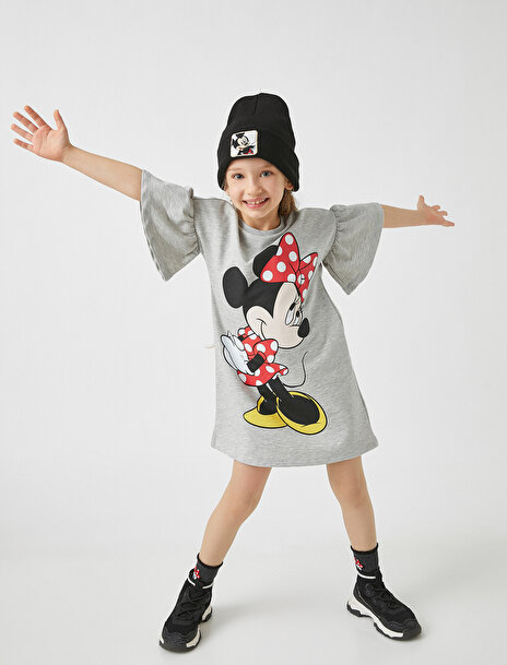 Koton Kız Çocuk Mickey Mouse Tişört Lisanslı Fırfırlı Pamuklu Koton Kız Çocuk Mickey Mouse Tişört Lisanslı Fırfırlı Pamuklu