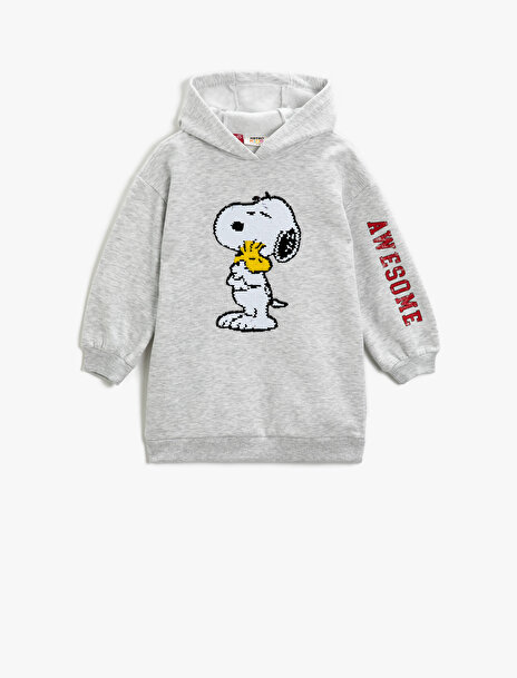 Koton Kız Çocuk Snoopy Lisanslı Sweat Elbise Baskılı Kapüşonlu Koton Kız Çocuk Snoopy Lisanslı Sweat Elbise Baskılı Kapüşonlu