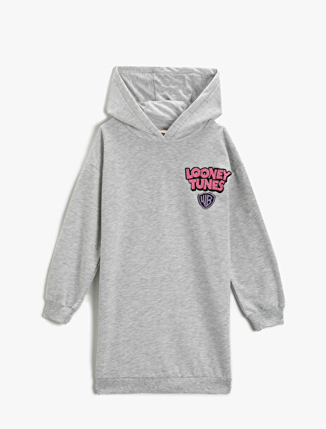 Koton Kız Çocuk Looney Tunes Lisanslı Baskılı Kapüşonlu Sweatshirt Elbise Koton Kız Çocuk Looney Tunes Lisanslı Baskılı Kapüşonlu Sweatshirt Elbise