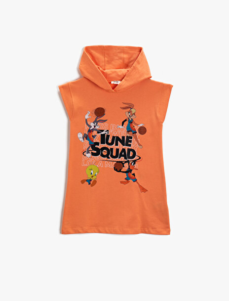 Koton Kız Çocuk Looney Tunes Lisanslı Baskılı Kolsuz Kapüşonlu Sweatshirt Elbise Pamuklu Koton Kız Çocuk Looney Tunes Lisanslı Baskılı Kolsuz Kapüşonlu Sweatshirt Elbise Pamuklu