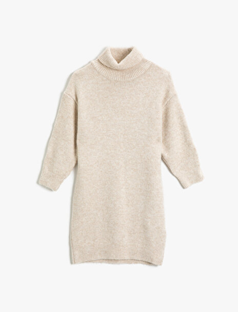 Koton Kız Çocuk Uzun Triko Boğazlı Kazak