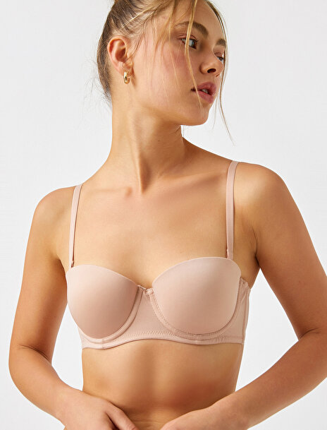 Koton Kadın Microfiber Strapless Push Up Sütyen
