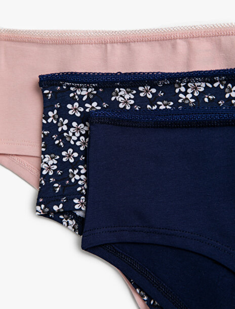 Koton Kadın Pamuklu Baskılı 3'lü Brazilian Külot