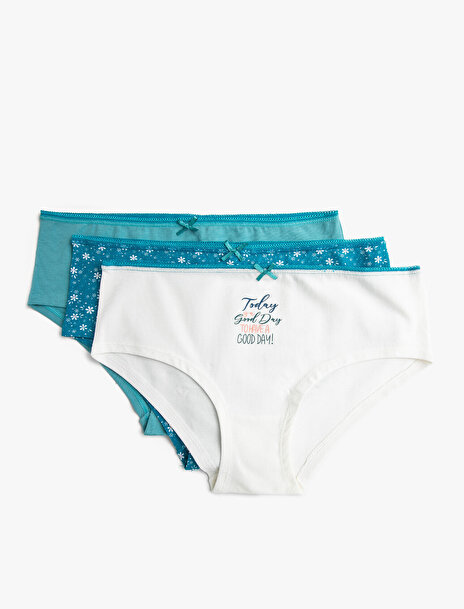 Koton Kadın Desenli Pamuklu  3'lü Hipster Külot