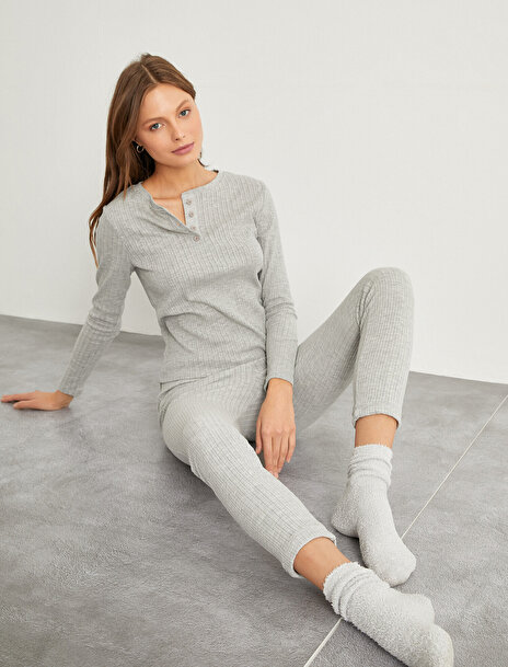 Koton Kadın Ribanalı Triko Pijama Altı