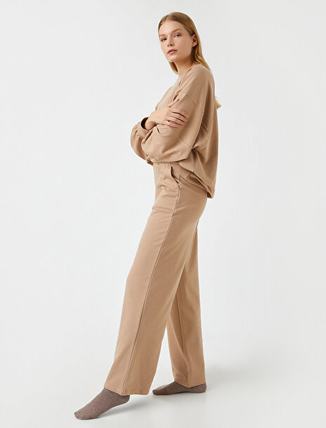 Koton Kadın Geniş Paça Cepli Pijama Altı