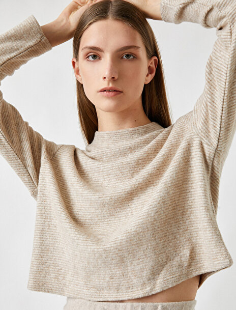 Koton Kadın Triko Uzun Kollu Pijama Üstü