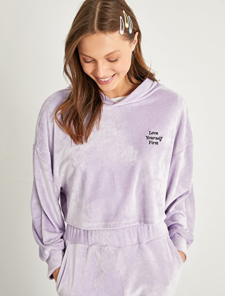 Koton Kadın Kapüşonlu Yumoş Pijama Üstü Koton Kadın Kapüşonlu Yumoş Pijama Üstü