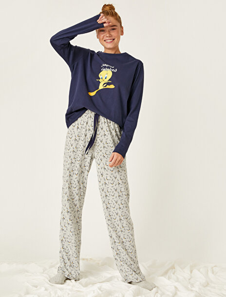 Koton Kadın Pamuklu Warner Bross Lisanslı Pijama Seti Koton Kadın Pamuklu Warner Bross Lisanslı Pijama Seti