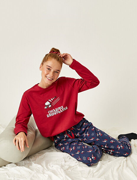 Koton Kadın Pamuklu Snoopy Lisanslı Pijama Seti