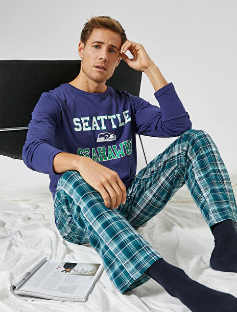 Koton Erkek Ekoseli Baskılı Pijama Seti