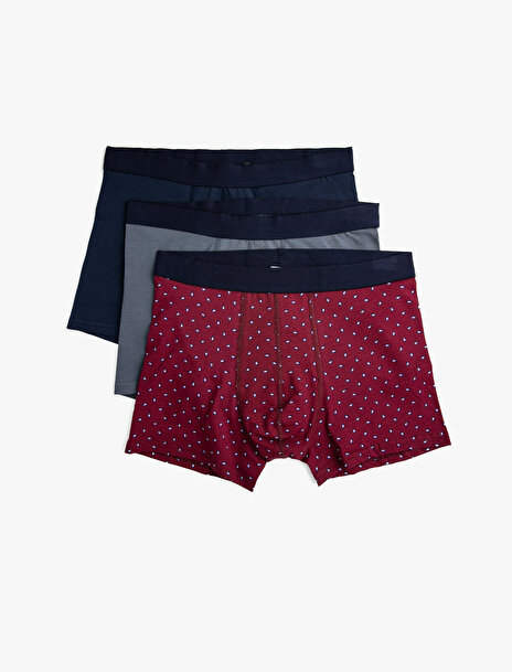 Koton Erkek Desenli Pamuklu Basic Boxer Seti 3'lü Koton Erkek Desenli Pamuklu Basic Boxer Seti 3'lü