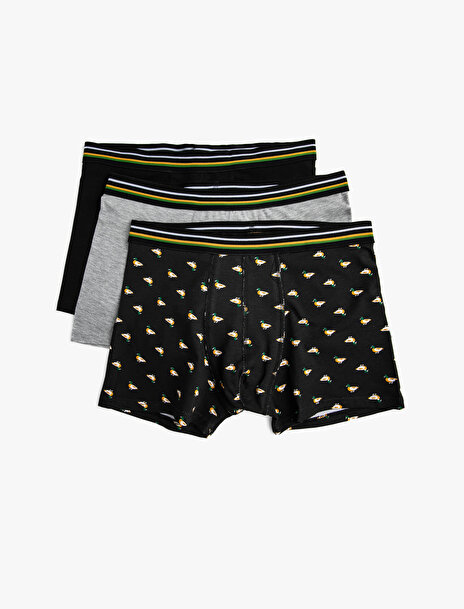 Koton Erkek Desenli Pamuklu Basic Boxer Seti 3'lü Koton Erkek Desenli Pamuklu Basic Boxer Seti 3'lü