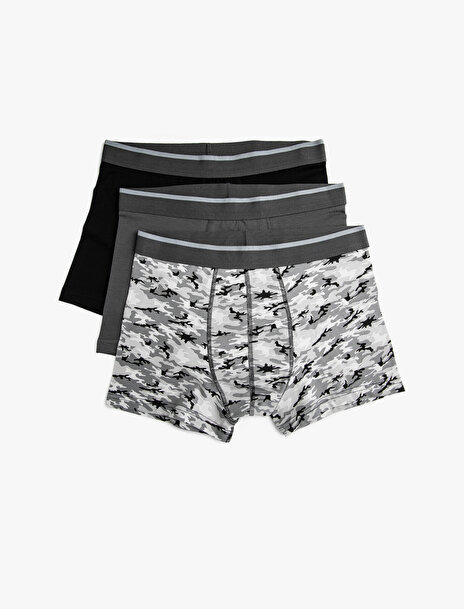 Koton Erkek Desenli Pamuklu Basic Boxer Seti 3'lü Koton Erkek Desenli Pamuklu Basic Boxer Seti 3'lü