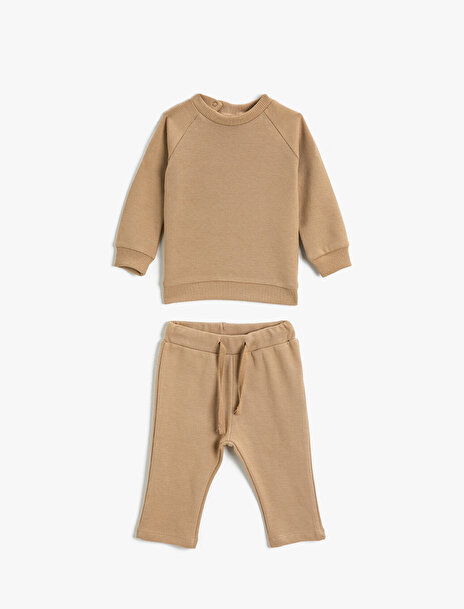 Koton Erkek Çocuk Sweatshirt Eşofman Altı Takımı 2'li Pamuklu