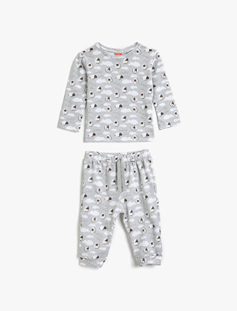 Koton Erkek Çocuk Kuzu Baskılı Alt Üst 2'li Takım Pamuklu Koton Erkek Çocuk Kuzu Baskılı Alt Üst 2'li Takım Pamuklu