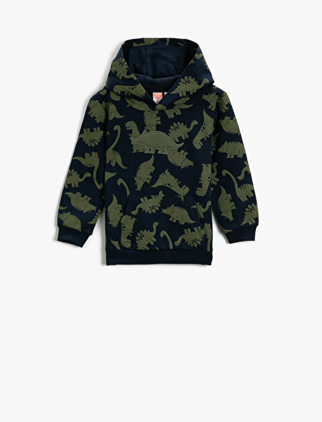 Koton Erkek Çocuk Pamuklu Dinozor Baskılı Kapüşonlu Sweatshirt Koton Erkek Çocuk Pamuklu Dinozor Baskılı Kapüşonlu Sweatshirt