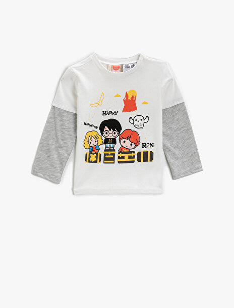 Koton Erkek Çocuk Harry Potter Lisanslı Baskılı Tişört Uzun Kollu Koton Erkek Çocuk Harry Potter Lisanslı Baskılı Tişört Uzun Kollu
